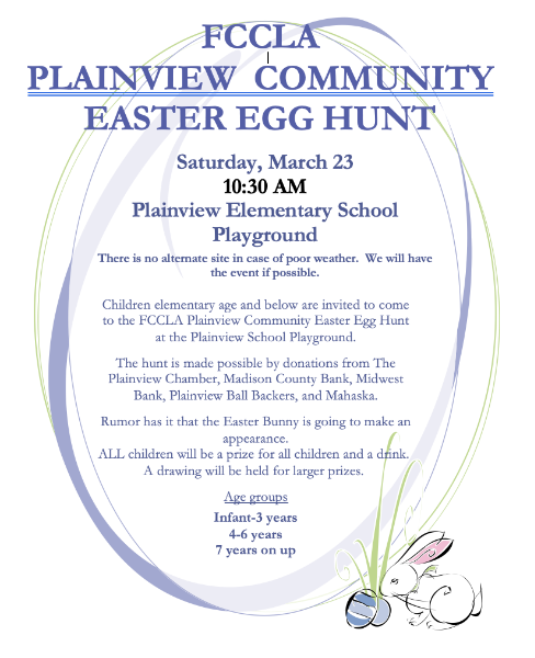 Plainview Public Schools - FCCLA Community Easter Egg Hunt March 23rd
